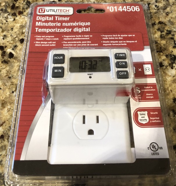 Utilitech 15-amp 1-outlet Digital Residential Plug-in Lighting Timer ...