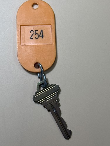 Vintage Hotel Motel Room Key Fob with Key #254 | eBay