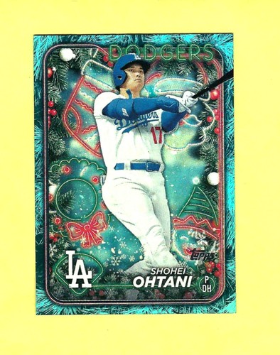 2024 Topps Holiday Ornament Tin Shohei Ohtani Blue Holiday Tree ...