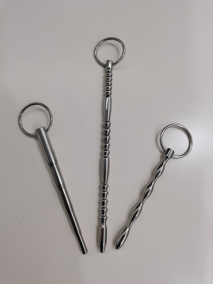 Men Stainless Steel 3 sizes Sounds Sounding Beads Insert Plug Sounds ...