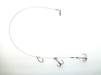 90# MUSKY / PIKE ADJUSTABLE QUICK STRIKE SUCKER RIG 2-Treble Hook ...