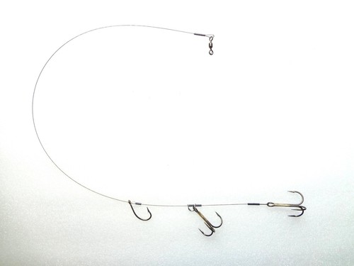 60# MUSKY / PIKE ADJUSTABLE QUICK STRIKE SUCKER RIG 2-Treble Hook ...