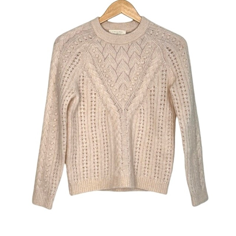 SEZANE mohair vanilla Jake jumper wool fancy knit sweater size XXS | eBay