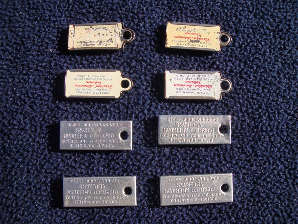 Vintage DAV Disabled Veterans Mini License Plate Key Fobs Illinois Lot ...