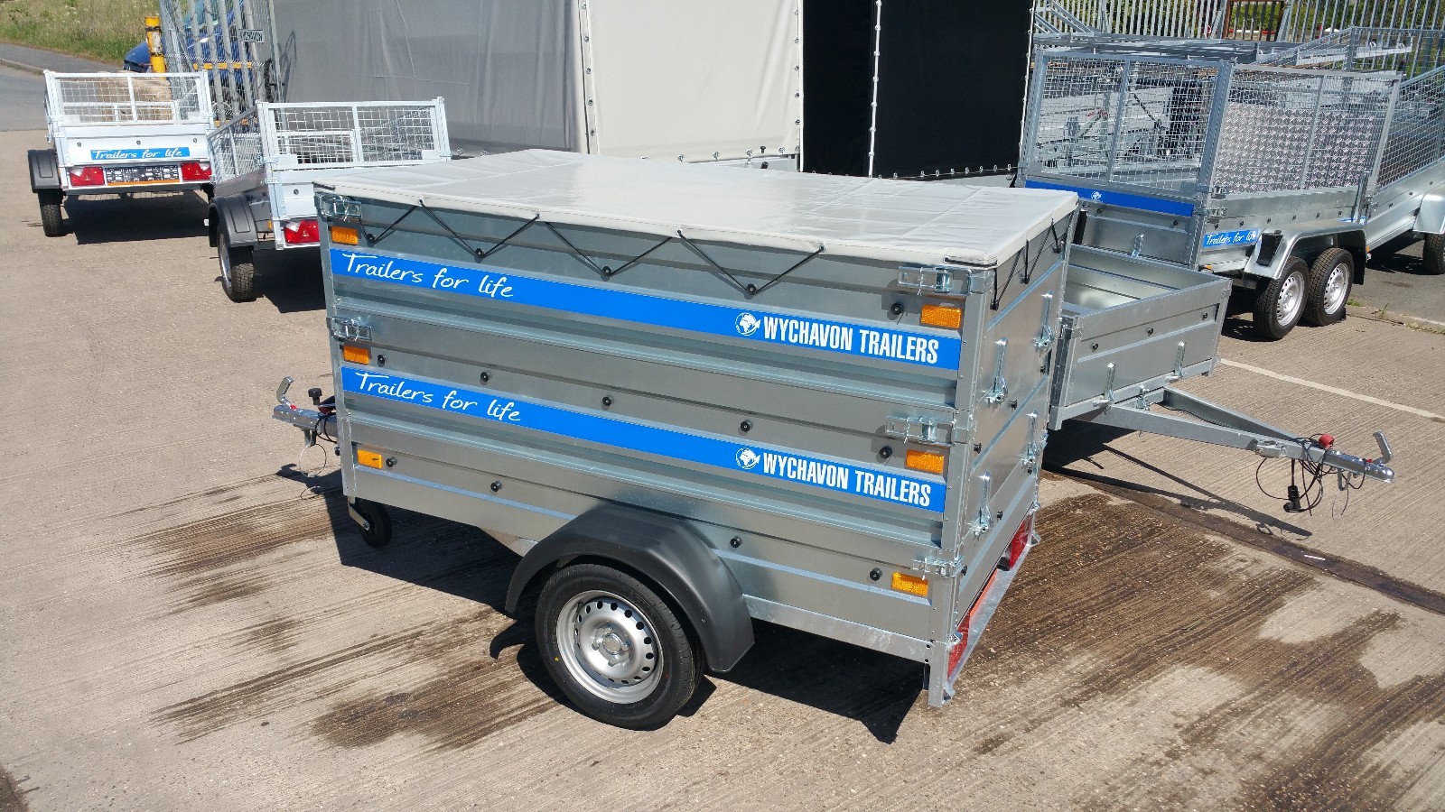 CAR BOX TRAILER 6 X 4 WITH SOLID SIDES CLASS 750KG + flat cover | eBay UK