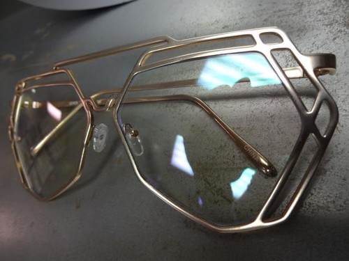 CLASSIC VINTAGE RETRO Style Clear Lens EYE GLASSES Hexagon Gold Fashion ...