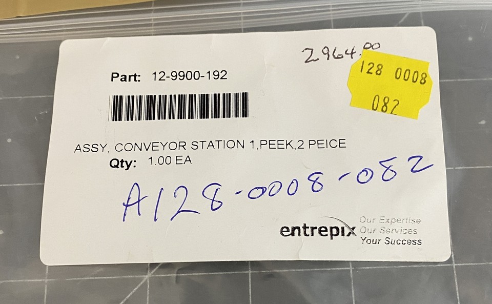 Entrepix Assy Conveyor Station 1 Peek 2 Piece PN: 12-9900-192 | eBay