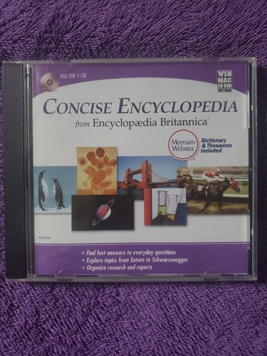 Encyclopedia Britannica Concise Edition (CD-ROM 2004) w/Dictionary ...