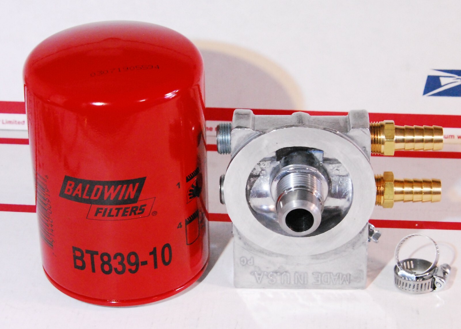 Remote Mount Baldwin BT839-10 Micron Hydraulic Filter 1/2" Hose ...