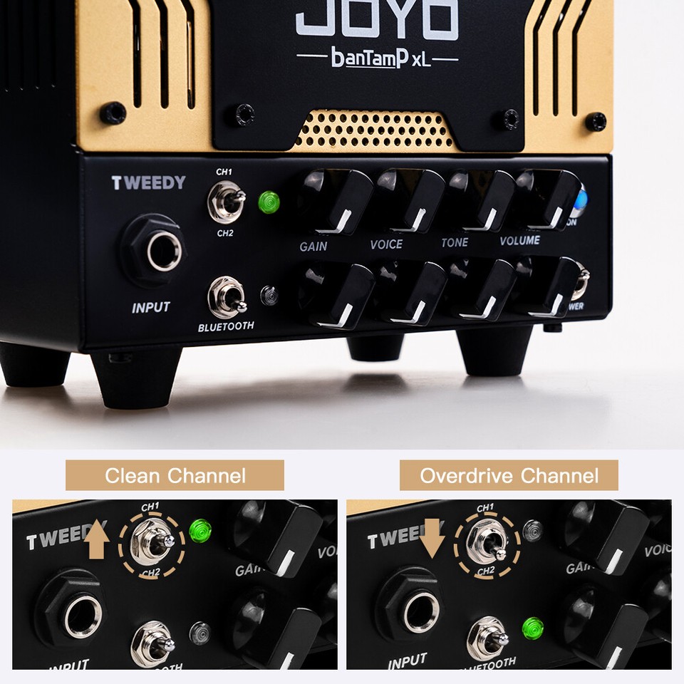 JOYO BanTamp Mini Amp Head 20W Preamp 2 Channel Hybrid Tube Guitar ...