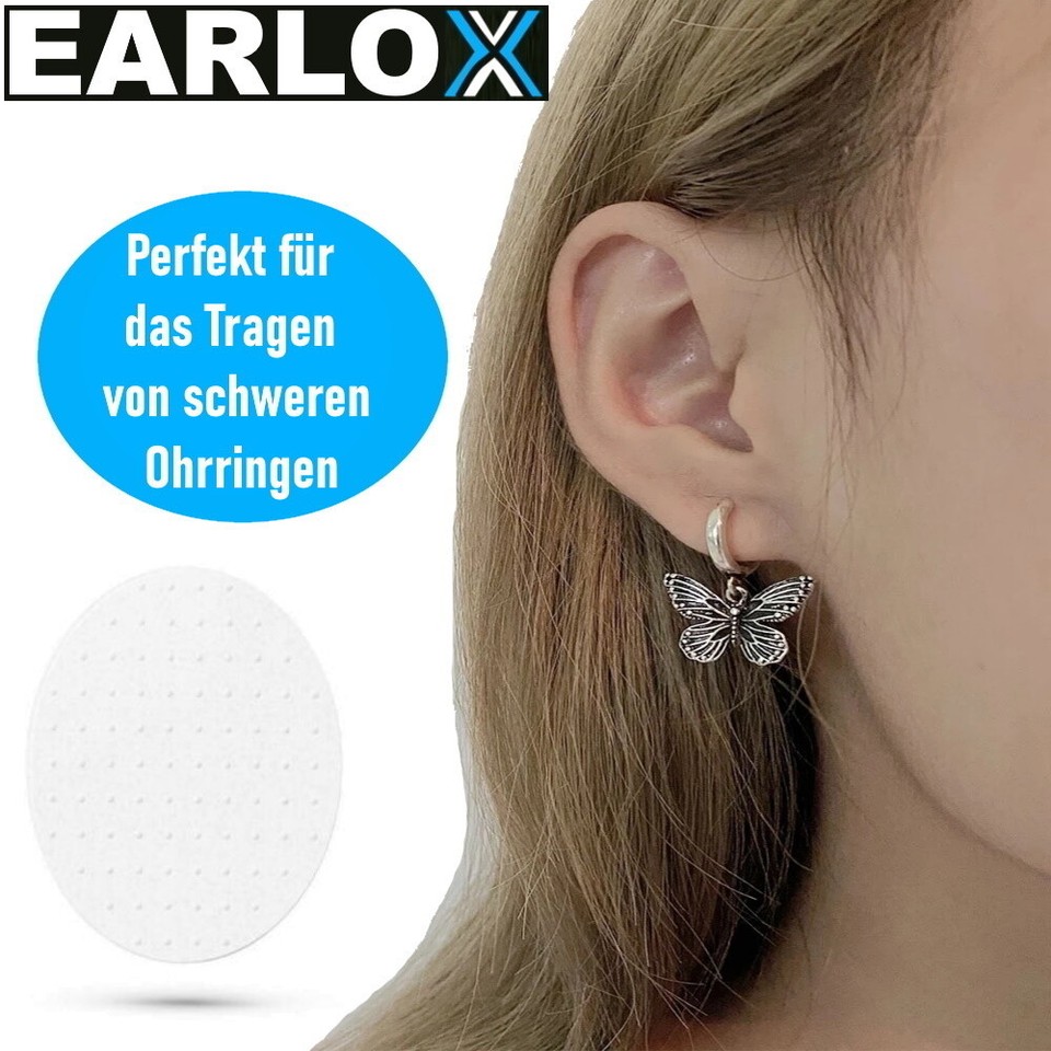 EARLOX Earlobe Tapes Ear Hole Protection For Stretched Earlobes Torn ...