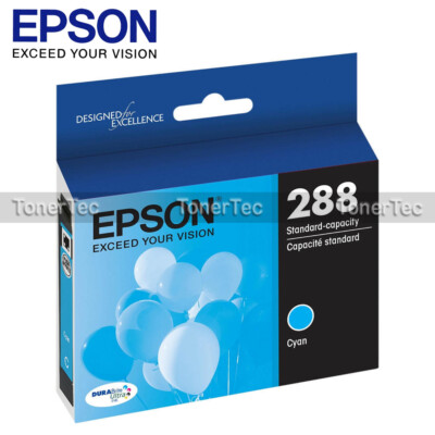 Epson Genuine #288 CYAN Ink Cartridge for XP-240/XP-340/XP-344/XP-440 ...