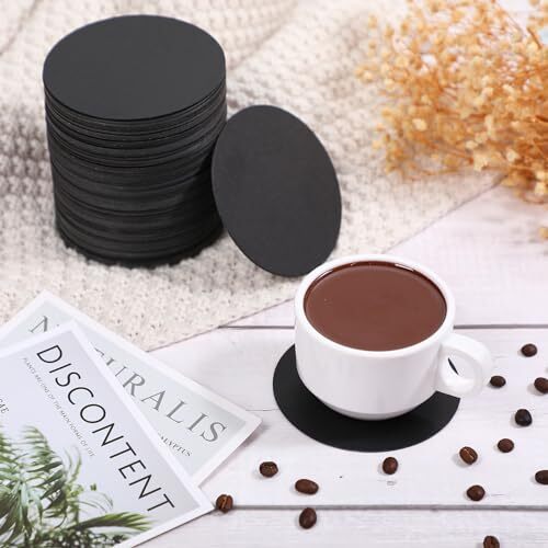 200 Pcs 4 Inch Cardboard Coasters Disposable Round Paper Coasters for ...