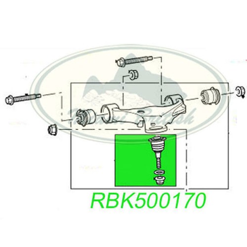 LAND ROVER FRONT UPPER BALL JOINT SET x2 RANGE SPORT LR3 LR4 RBK500170 ...