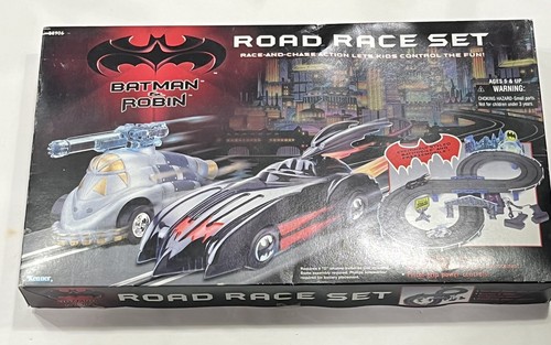Vintage Batman & Robin ROAD RACE SLOT CAR Gotham Batmobile 1997 Kenner ...