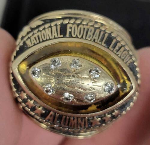 10k Yellow Gold & Diamonds NFL Alumni Ring Dale Livingston 37 Size 11 ...
