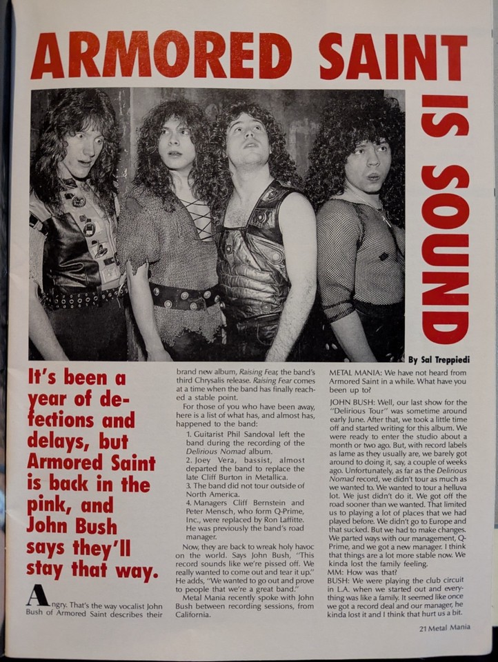 Rock Scene: Metal Mania Magazine June 1987 KISS, Sabbath, Megadeth ...