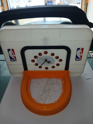 NBA CLOCK BASKETBALL hoop Backboard Net Handmade Unique Sports Fan Gift ...