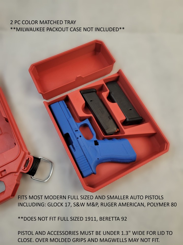 Milwaukee Packout 3d Printed Full Size Pistol Gun Tray for 48-22-8436 ...
