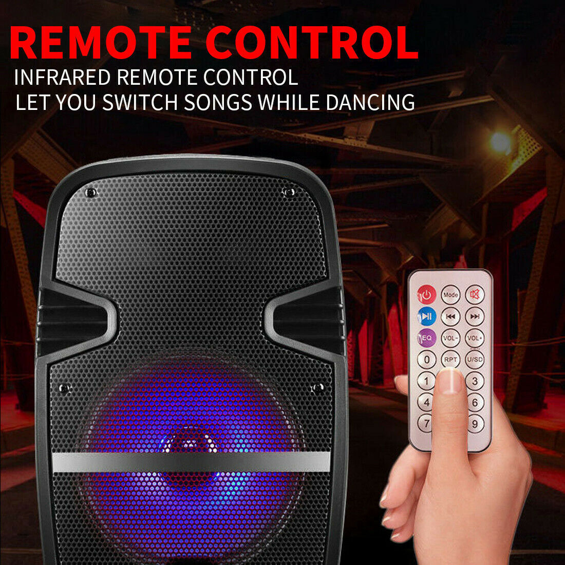 3000W Portable Bluetooth Speaker Sub woofer Heavy Bass Sound System ...