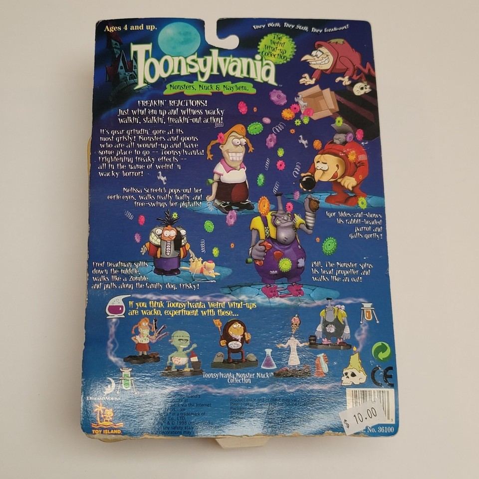 1998 Toonsylvania Phil Toy Island Weird Wind-up Monster Muck Mayhem ...
