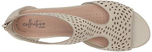 Clarks Womens Abigail Ruby Wedge Sandals Ivory Leather 10 Medium | eBay