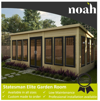 Statesman Elite Garden Room with UPVC Doors and windows 12x6, Bespoke ...