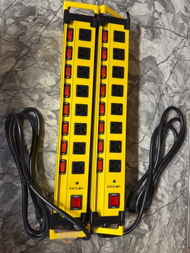 Plug'n 8 Outlet 3300J Surge Protector Power Strip with Individual ...