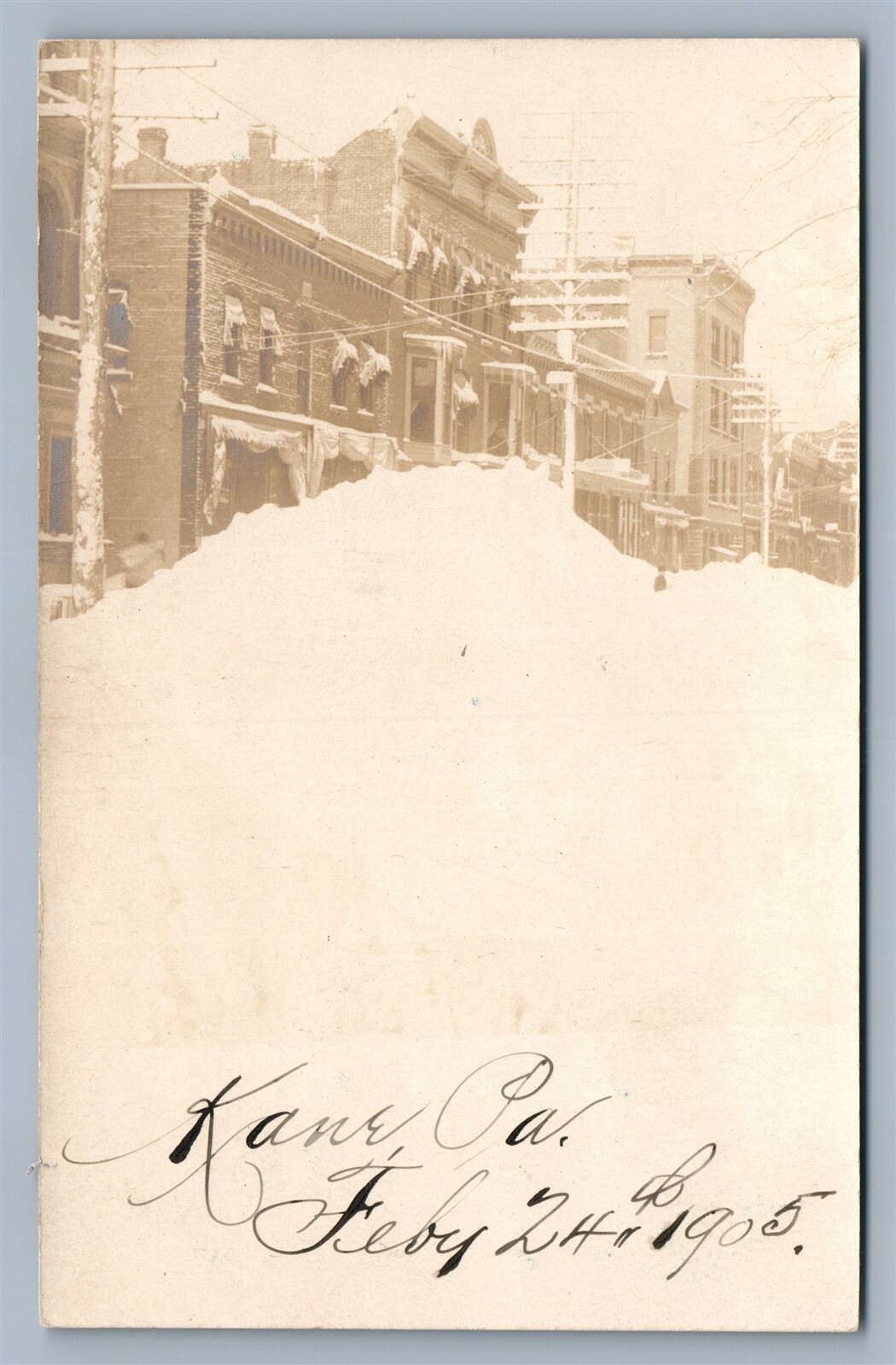 KANE PA WINTER SCENE ANTIQUE REAL PHOTO POSTCARD RPPC | eBay