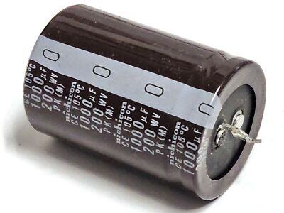 Nichicon 1000uf200v Lot of 18, Electrolytic Capacitor, 1000uF, 200wv ...