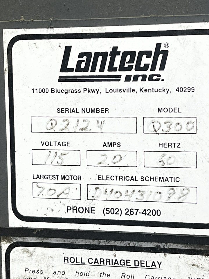 Lantech Q300 Stretch Shrink Wrapper Machine | eBay