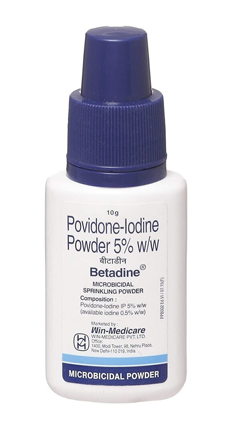 2 x Betadine Powder 10g Each 5% For Wound Infection , First Aid Use ...