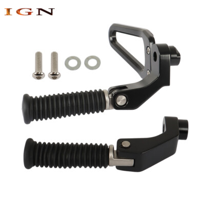 Black Motorcycle Rear Passenger Foot Pegs Pedal Footrests Mount Kit For ...