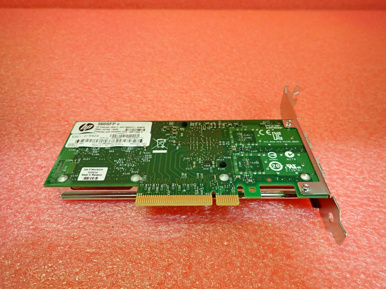 HPE Ethernet 560SFP+ Dual Port 10Gb 2-Port SFP+ Adapter 669279-001 ...