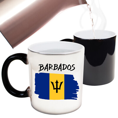 Barbados Country Flag Nationality Colour Changing Mug Drinking Mugs ...