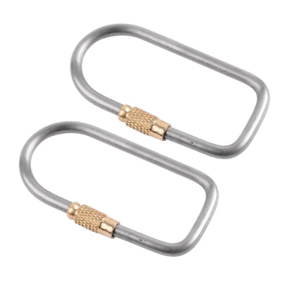2 Pcs Titanium Alloy Carabiner Clip Keychain Hook Key Ring Pocket Tools ...