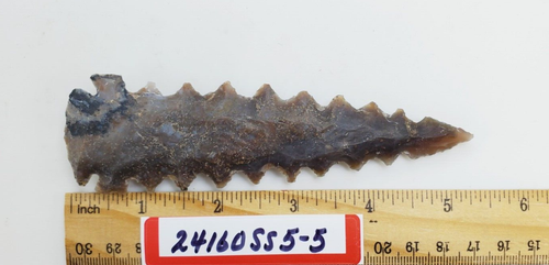 5.25" Serrated Spearhead - Lance Head - Drill Point - Knife - Hand ...