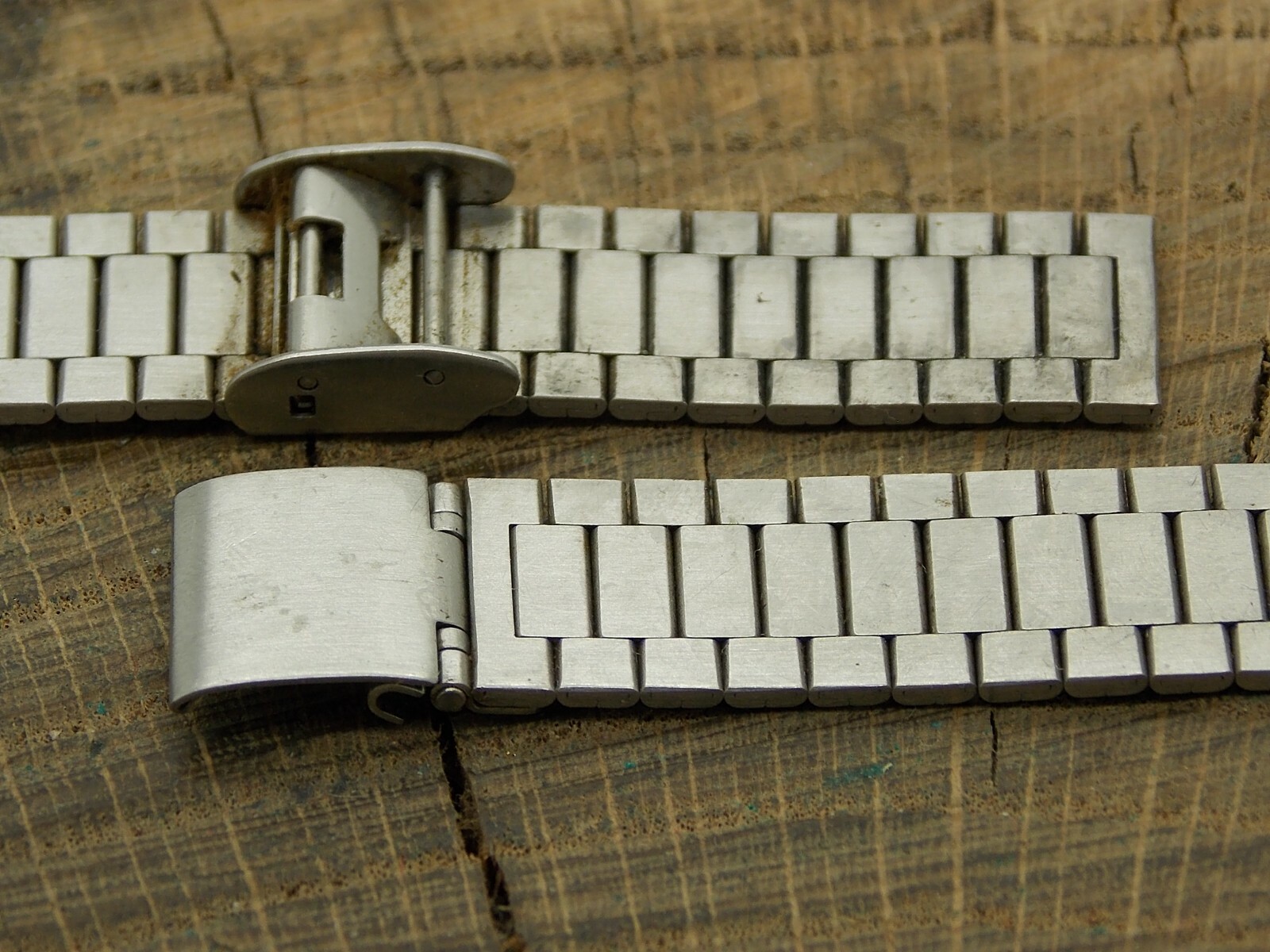 Vintage Watch Band Sliding Clasp Stainless Steel 18mm Pre-Owned ...