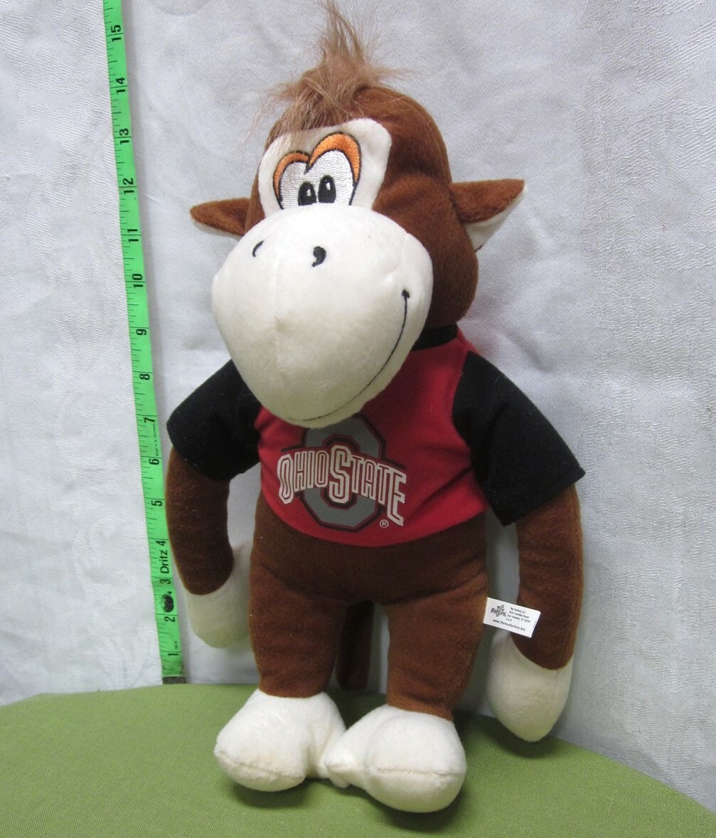 OSU monkey doll Ohio State University plush toy Chimp stuffed animal ...