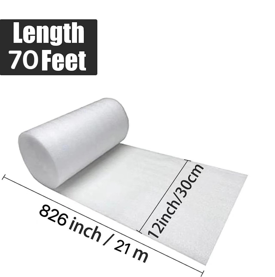 12"x 70' Foam Wrap Rolls for Moving Packing Foam Roll Packing Materials ...