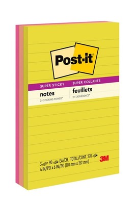 Post-it Super Sticky Multi-Pack Notes - Summer Joy Color Collection 4 ...