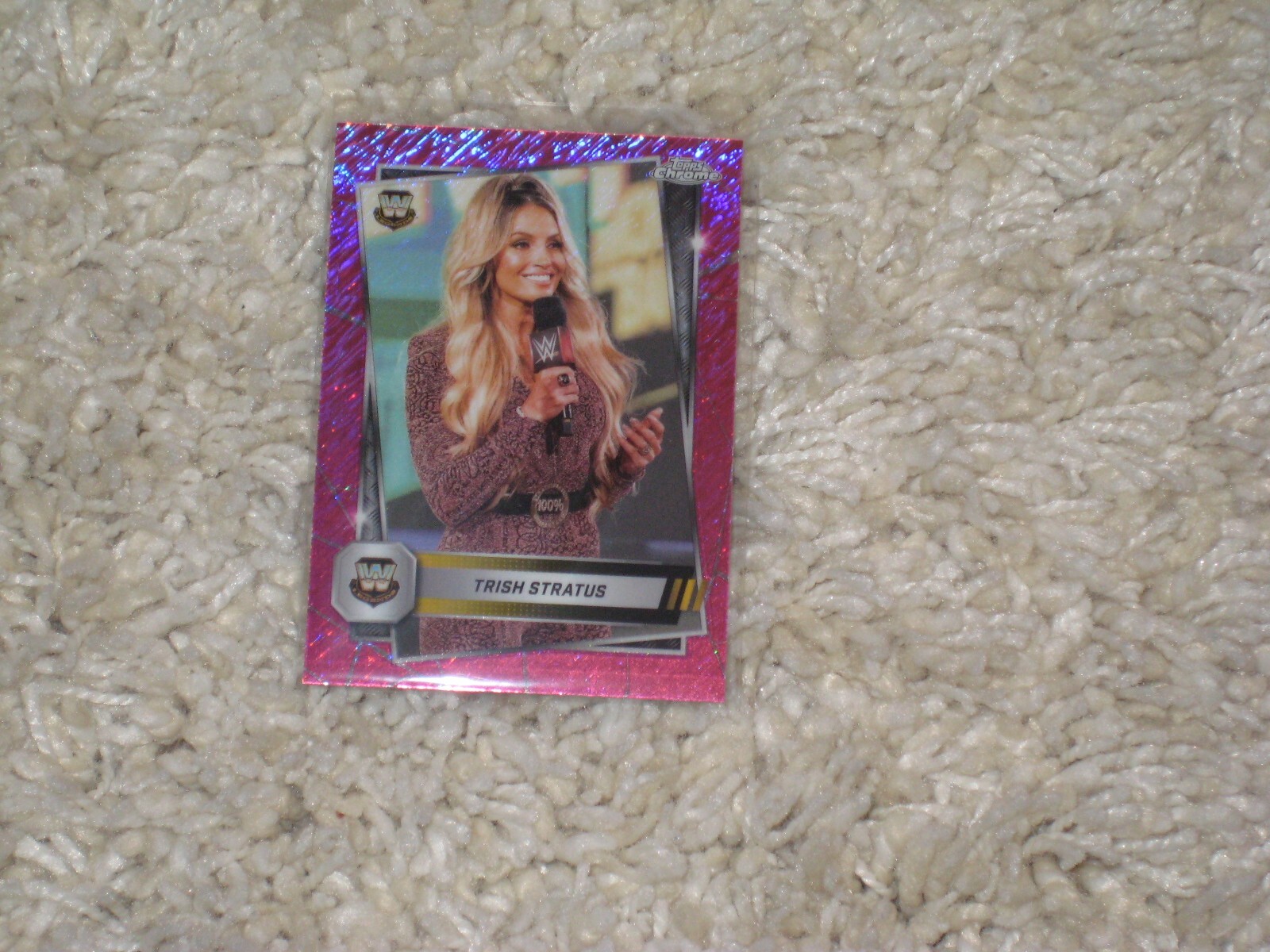 2025 Topps Chrome WWE Pink Shimmer Refractor Trish Stratus | eBay