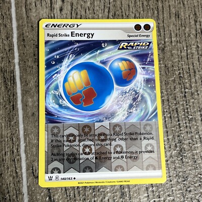 Pokemon Rapid Strike Energy 140/163 - Reverse Holo 2021 Battle Styles ...