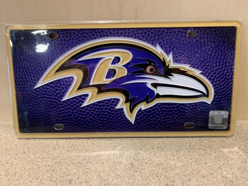 NFL Baltimore Ravens Deluxe Acrylic License Plate Tag, New In Package ...