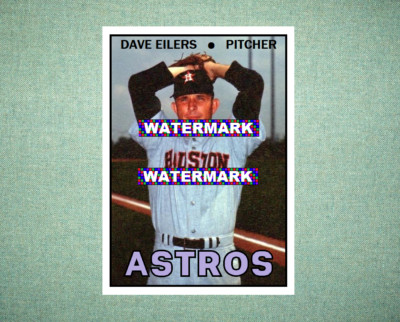 Dave Eilers Houston Astros 1967 Style Custom Baseball Art Card | eBay