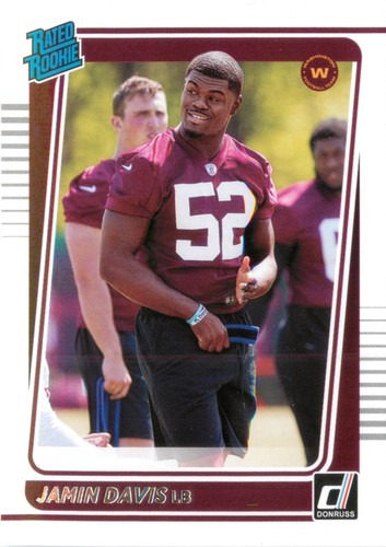 Jamin Davis RC 2021 Donruss Rated Rookie Card #337 Washington Football ...