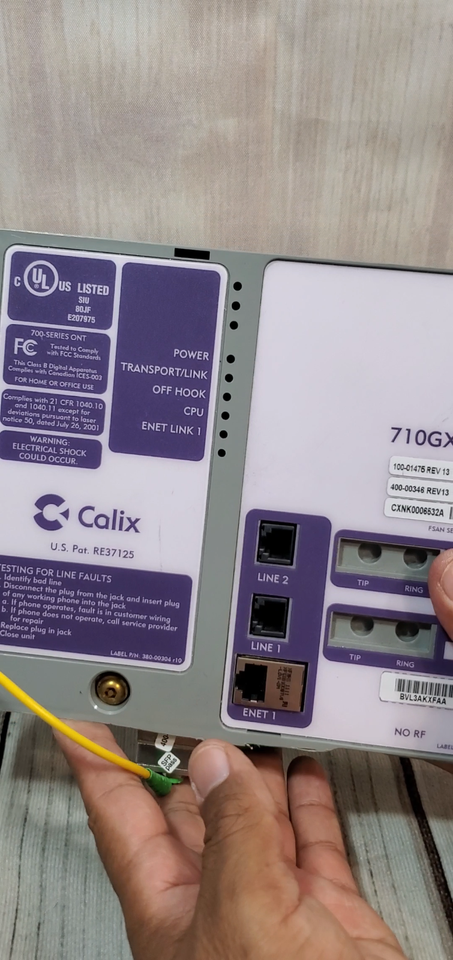 FIBER OPTICAL OPTIC NETWORK TERMINAL FITS CALIX 710GX ONT SYSTEMS READ ...