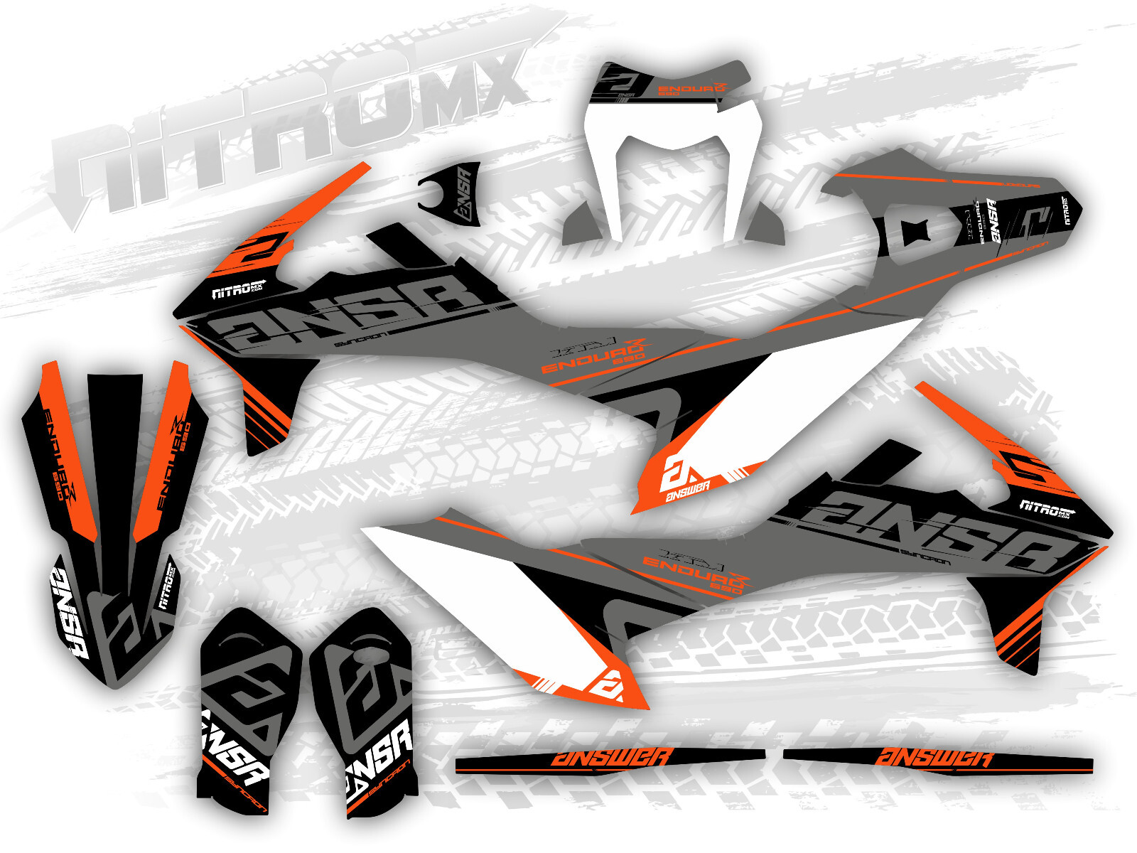 NitroMX Graphics Kit for KTM 690 Enduro-R 2019 2020 2021 2022 2023 2024 Decals | eBay