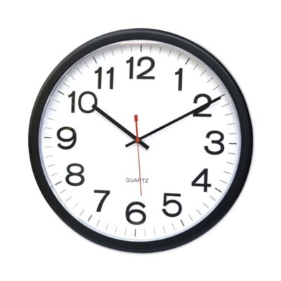 Universal 11381 13.5" Round Indoor/Outdoor Wall Clock - Black Case New ...