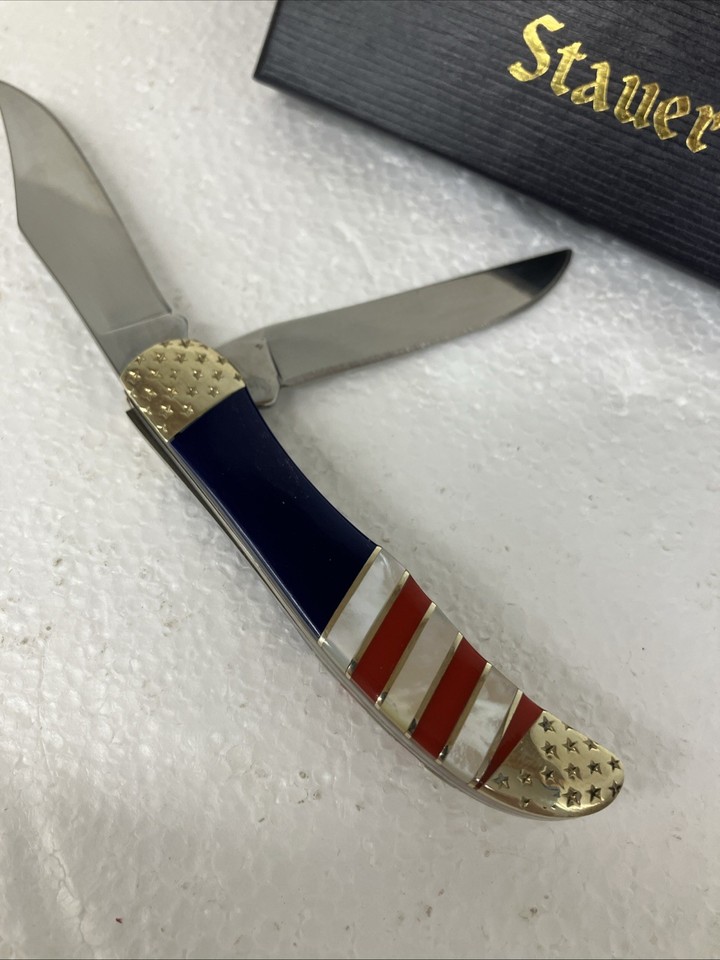 Stauer Two Blade Folding Knife with Box - Patriot New In Box FREE ...